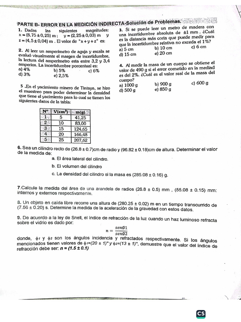 Teoría Del Error | PDF