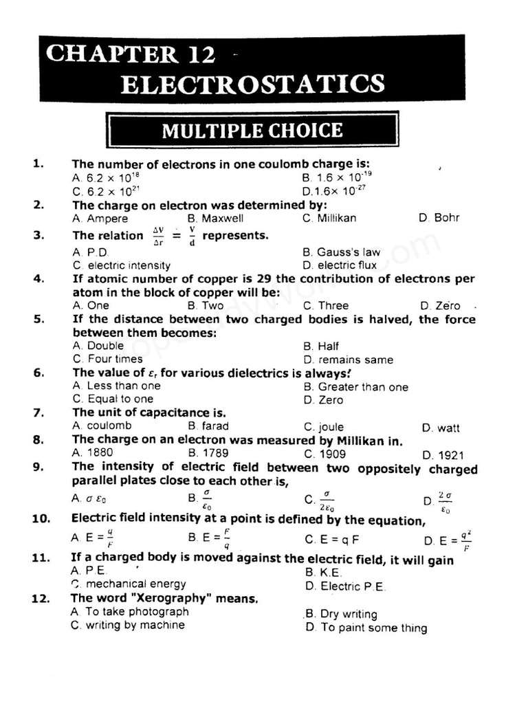 For All Chapters 12th Class Physics Notes, Physics Textbook Solved ...