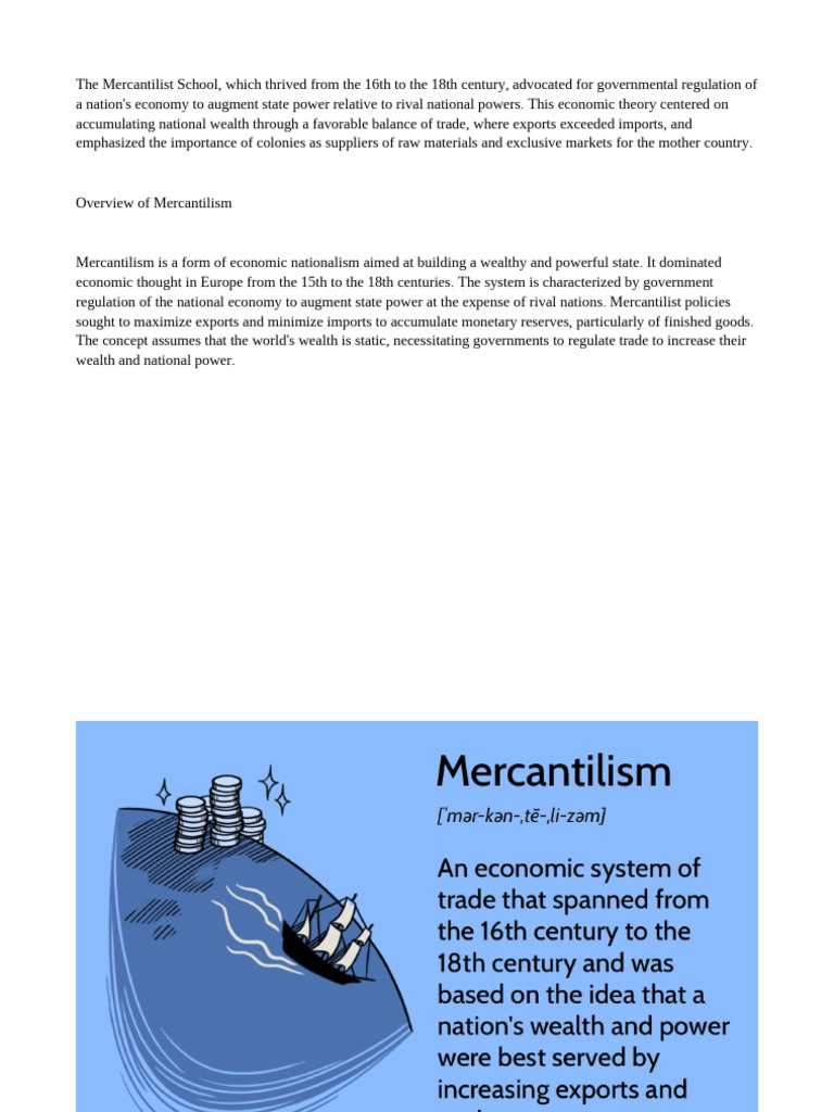 Lesson 2 The Mercantilist School | PDF | Mercantilism | Trade