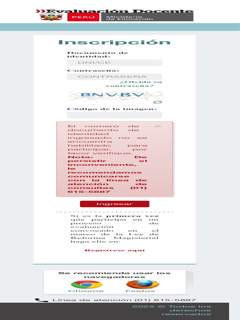 Httpsevaluaciondocente - Perueduca.peascensoeb2025 Inscripcionsec | PDF