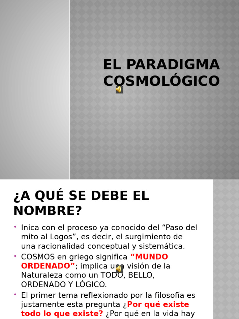 Paradigma Cosmológico en Filosofía | PDF | Platón | Aristóteles