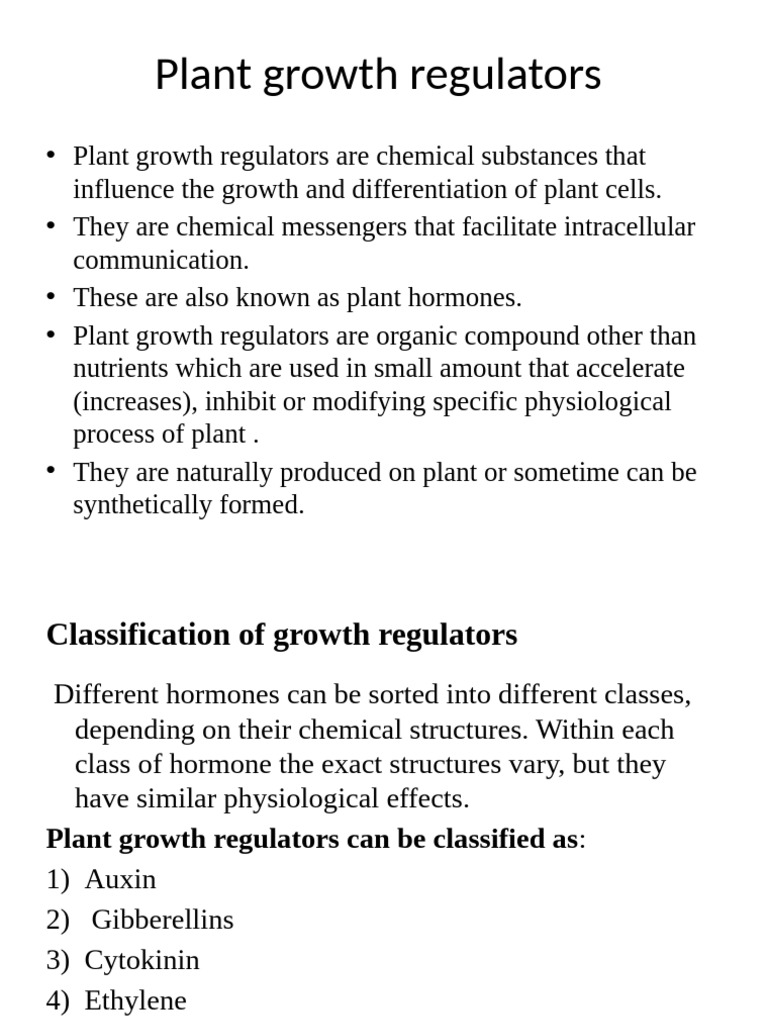 Plant Growth Regulators | PDF | Plant Hormone | Auxin