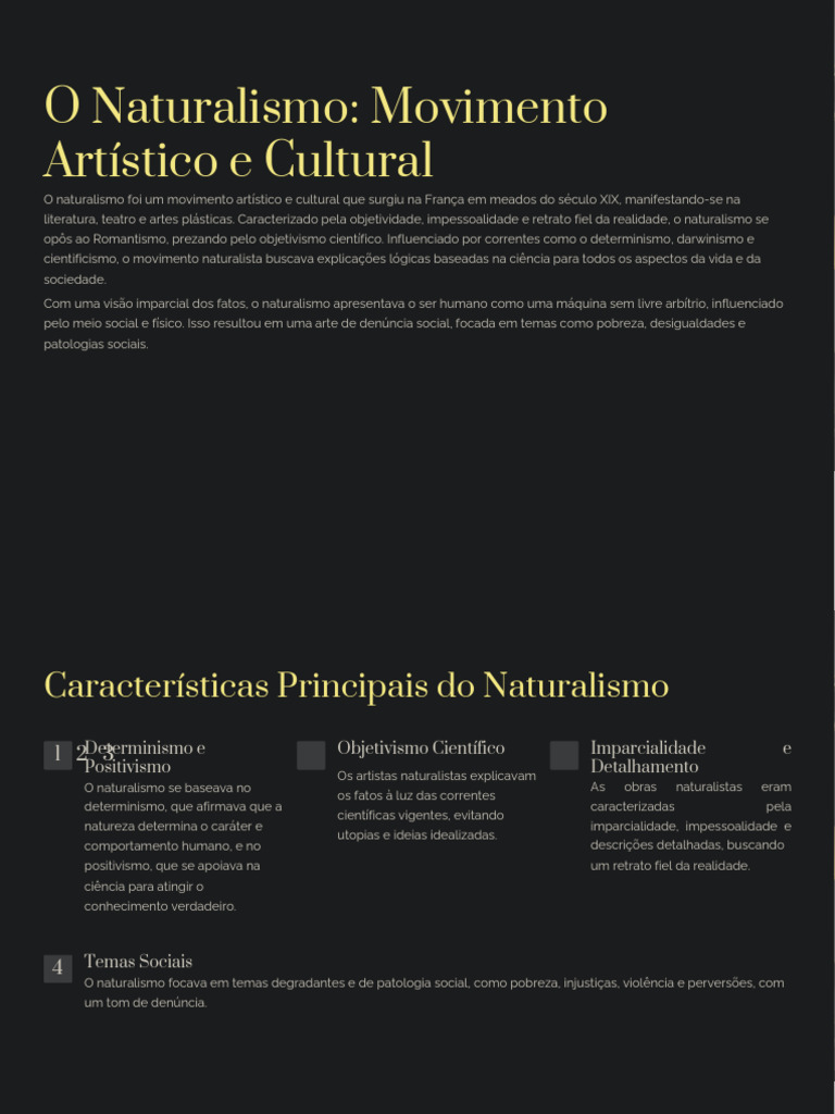 Naturalismo: Arte e Literatura do Século XIX | PDF | Realismo (artes ...