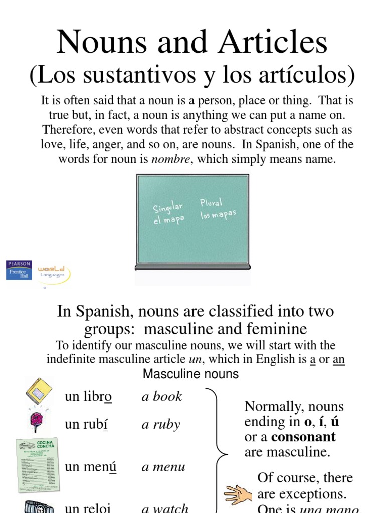 Spanish Nouns: Gender and Articles Guide | PDF | Grammatical Gender | Noun