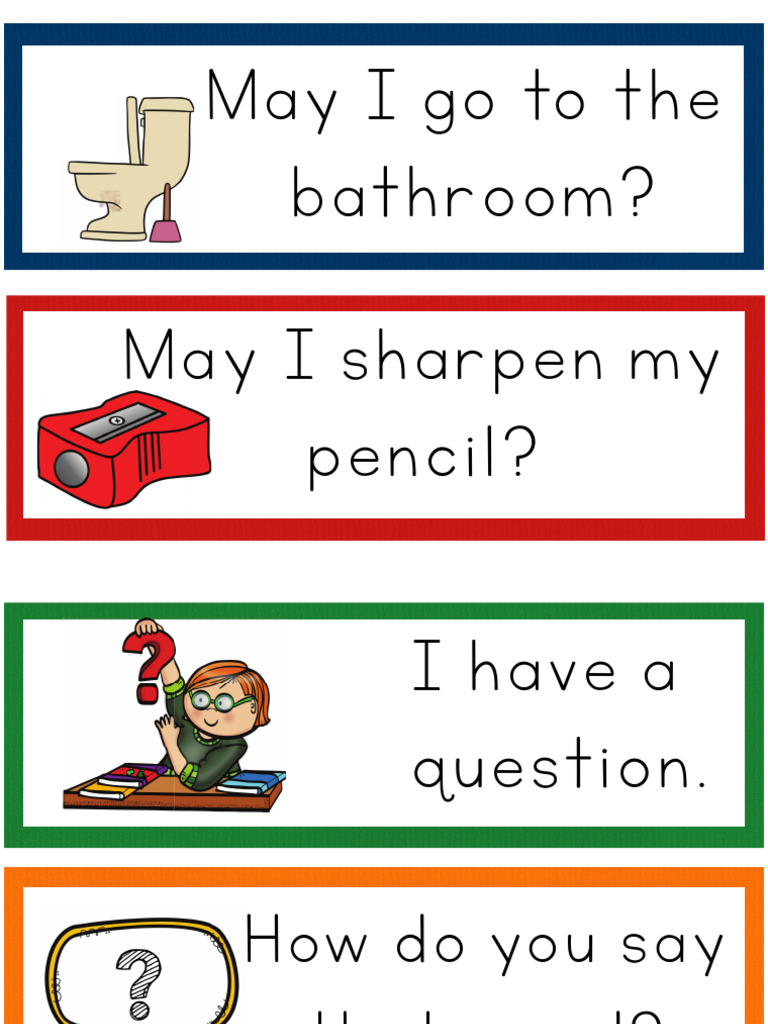 Classroom Communication Phrases | PDF