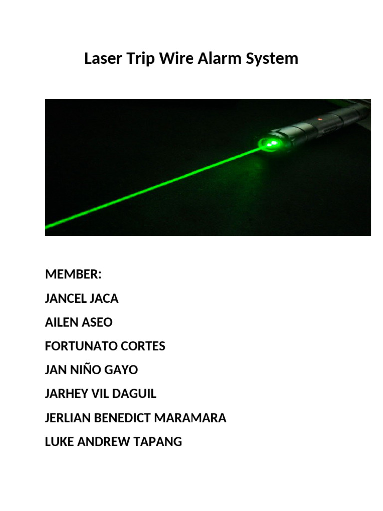 Laser Trip Wire Alarm System | PDF | Printed Circuit Board | Transistor