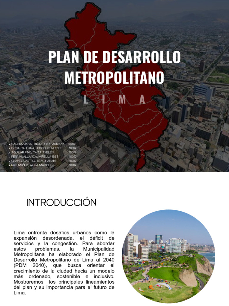 Plan Metropolitano de Desarrollo Urbano | PDF | Lima | Sustentabilidad