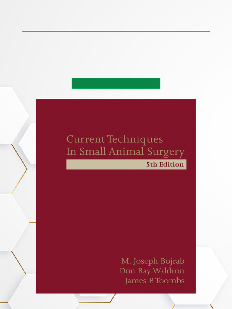 Current Techniques in Small Animal Surgery 5th Edition Entire Ebook ...