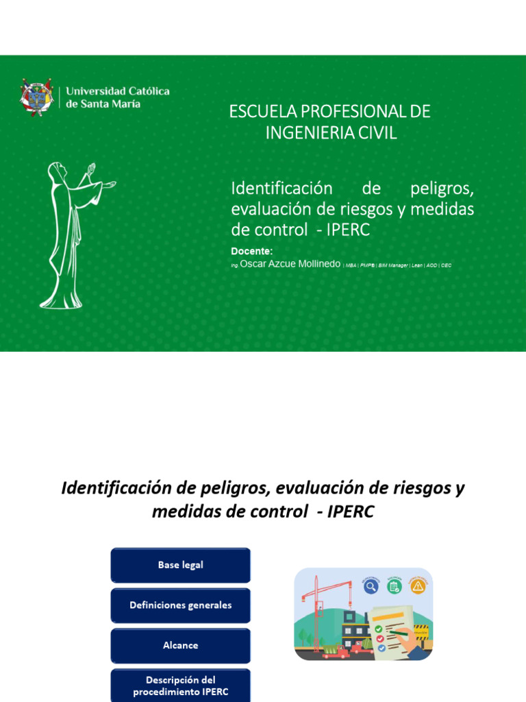 Sesión #7 - Identificación de Peligros, Evaluación de Riesgos y Medidas de Control - IPERC ...