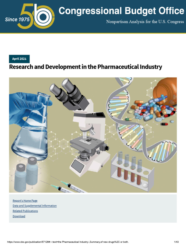 Research and Development in the Pharmaceutical Industry _ Congressional ...