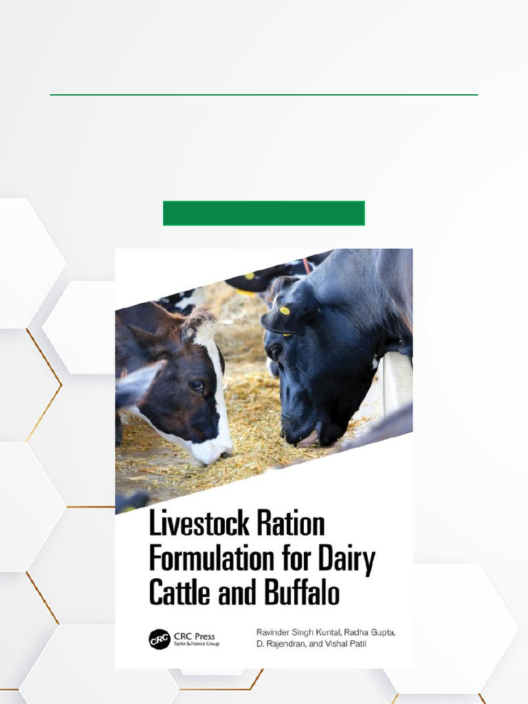 Livestock Ration Formulation For Dairy Cattle and Buffalo - 1st Edition ...
