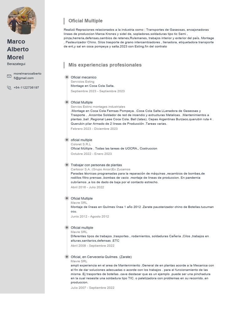 Marco Alberto Morel | PDF | Ingeniería mecánica