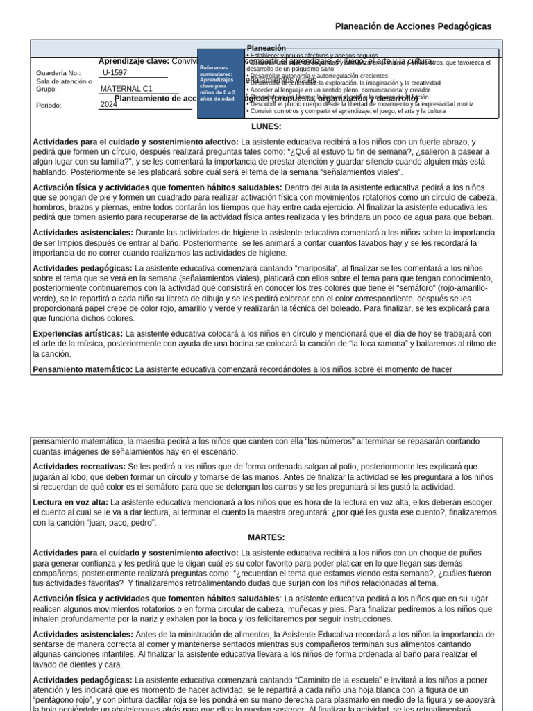 PL Noviembre 2024 (MC1) Señalamientos Viales | PDF | Pensamiento | Color