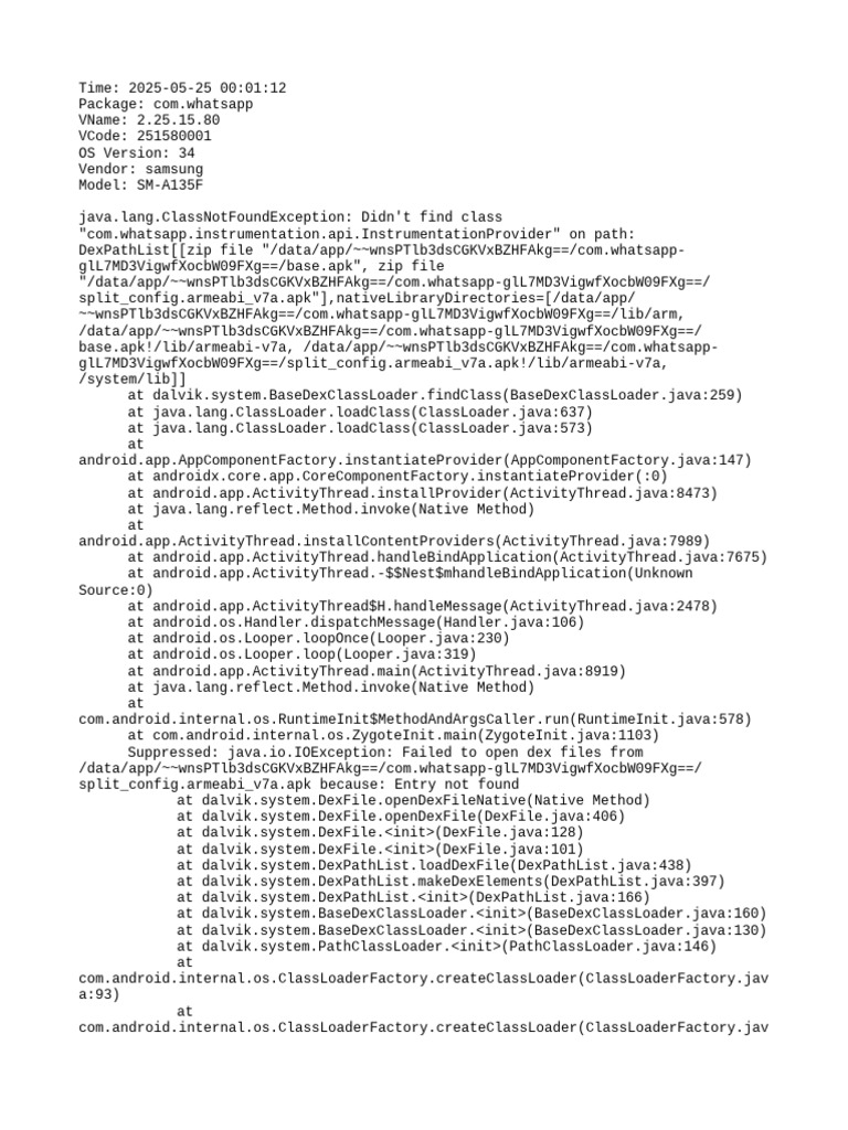 Error Log Jy.x.separation - Liig.mzdn | PDF | Java (Programming Language) | Smart Devices