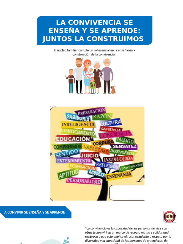 La Convivencia Se Ensena y Se Aprende 2 | PDF | Enseñando | Autoestima