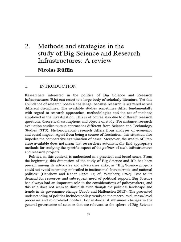 Methods for Studying Big Science | PDF | Methodology | Science