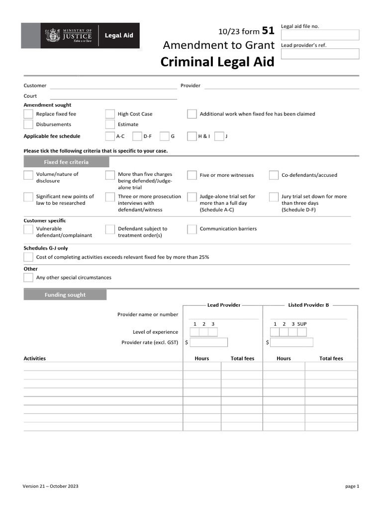Legal Aid File No - Form-51 - Criminal-Amendment | PDF | Defendant | Trials