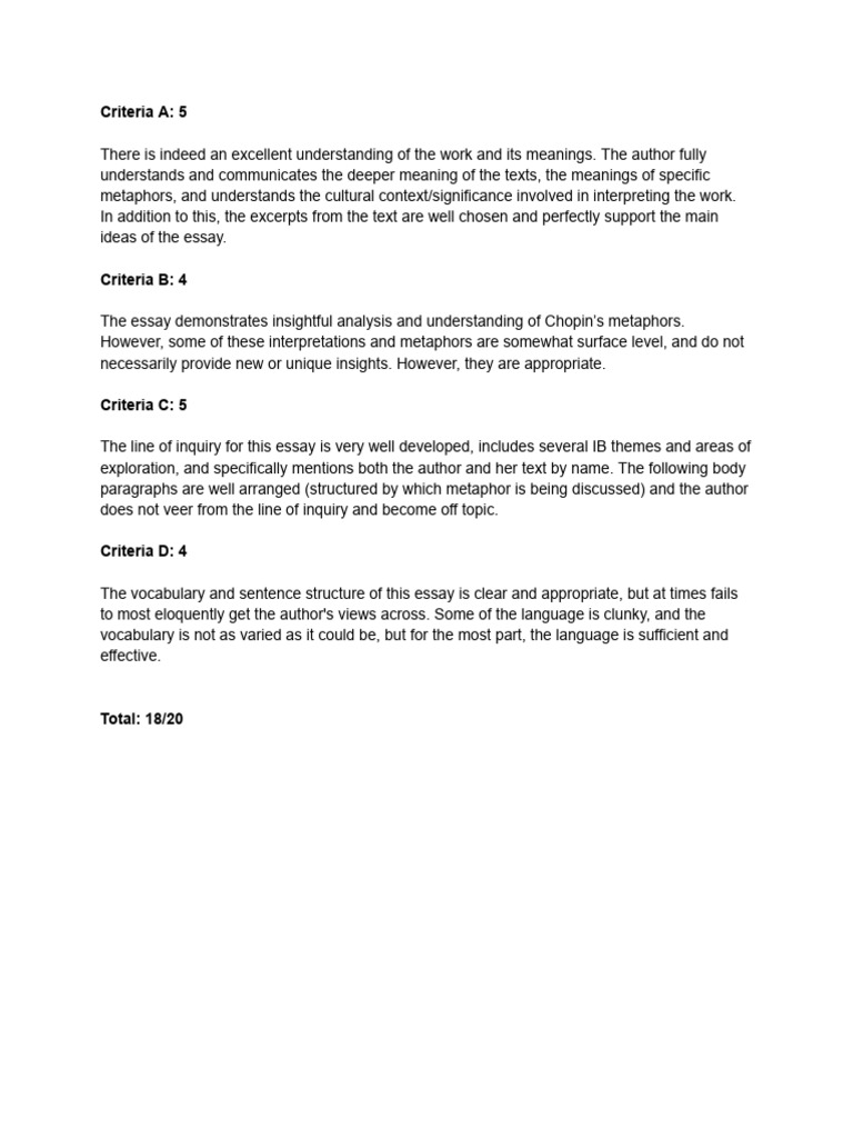 HL Essay Scoring Exercise | PDF