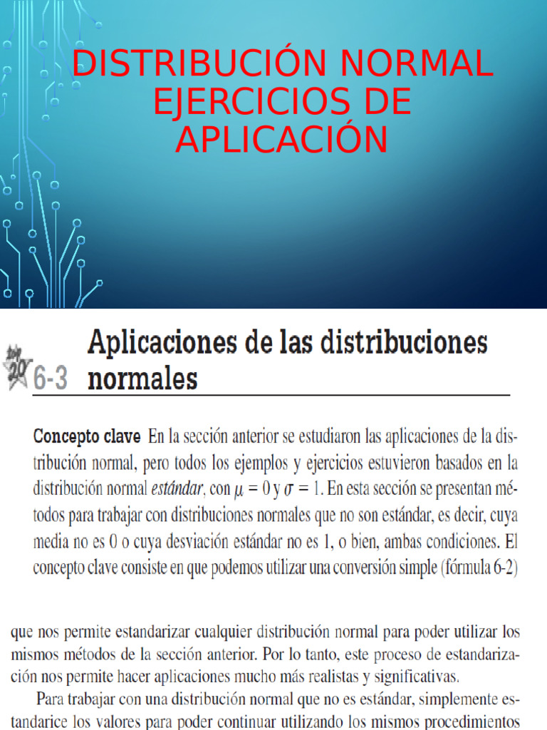 Dist. Normal Ejercicios de Aplica | PDF
