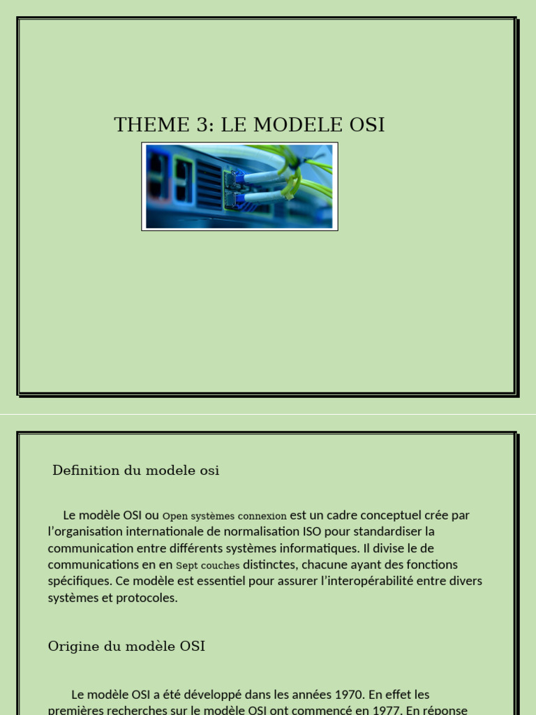 Comprendre le modèle OSI en 7 couches | PDF | Modèle OSI | Réseau ...