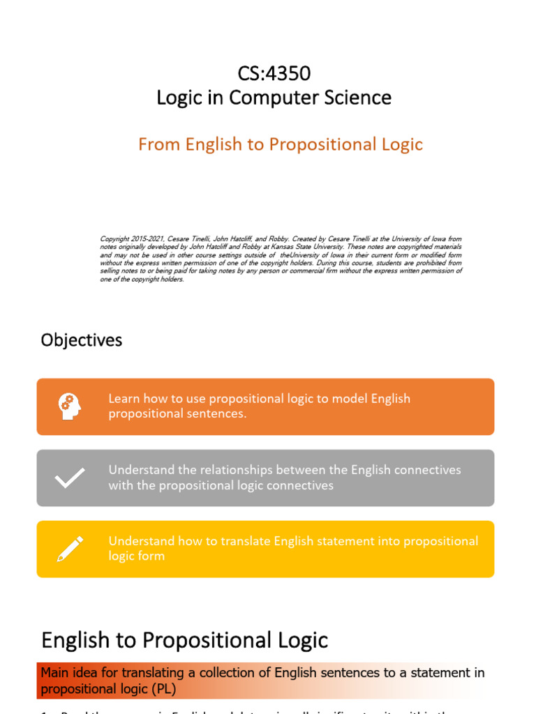 02 English To Propositional Logic | PDF | Logic | Grammar