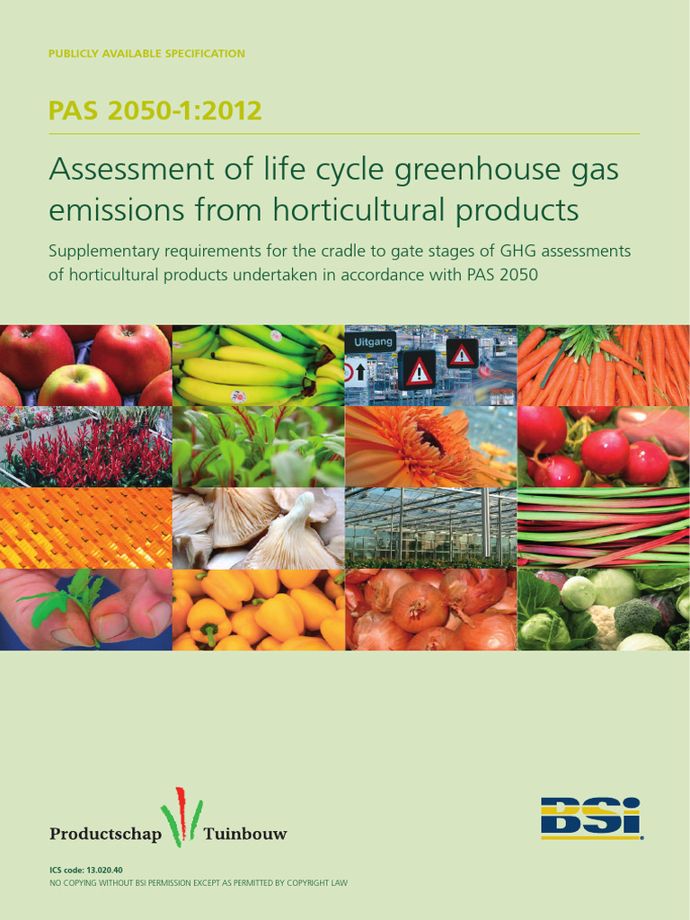 Pas 2050 1 2012 | PDF | Life Cycle Assessment | Greenhouse Gas