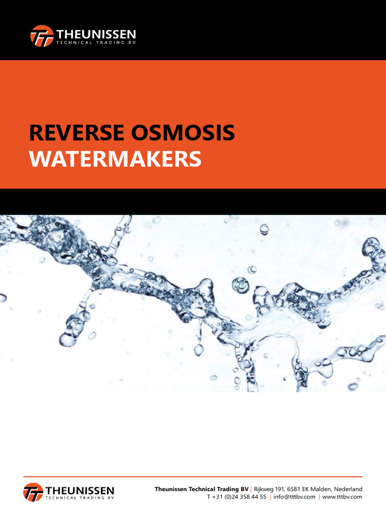 Sea Recovery Watermakers Overview | PDF | Water Purification | Energy ...