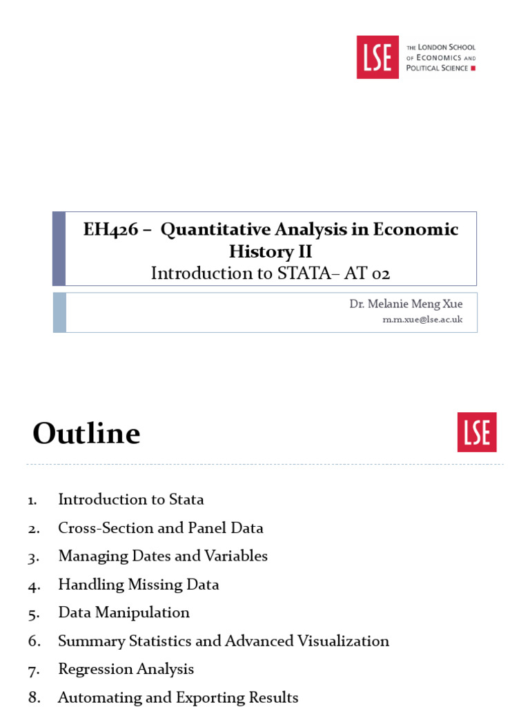 EH426 AT2 2024 Intro Stata | PDF | Computer File | Errors And Residuals