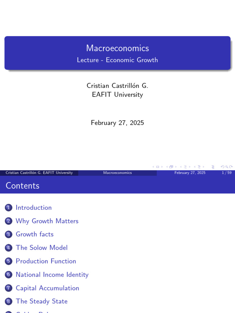 Lecture 6 | PDF | Economic Growth | Macroeconomics
