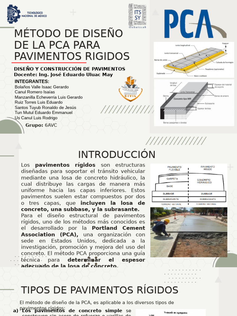 Diseño PCA para Pavimentos Rígidos | PDF | Hormigón | Diseño