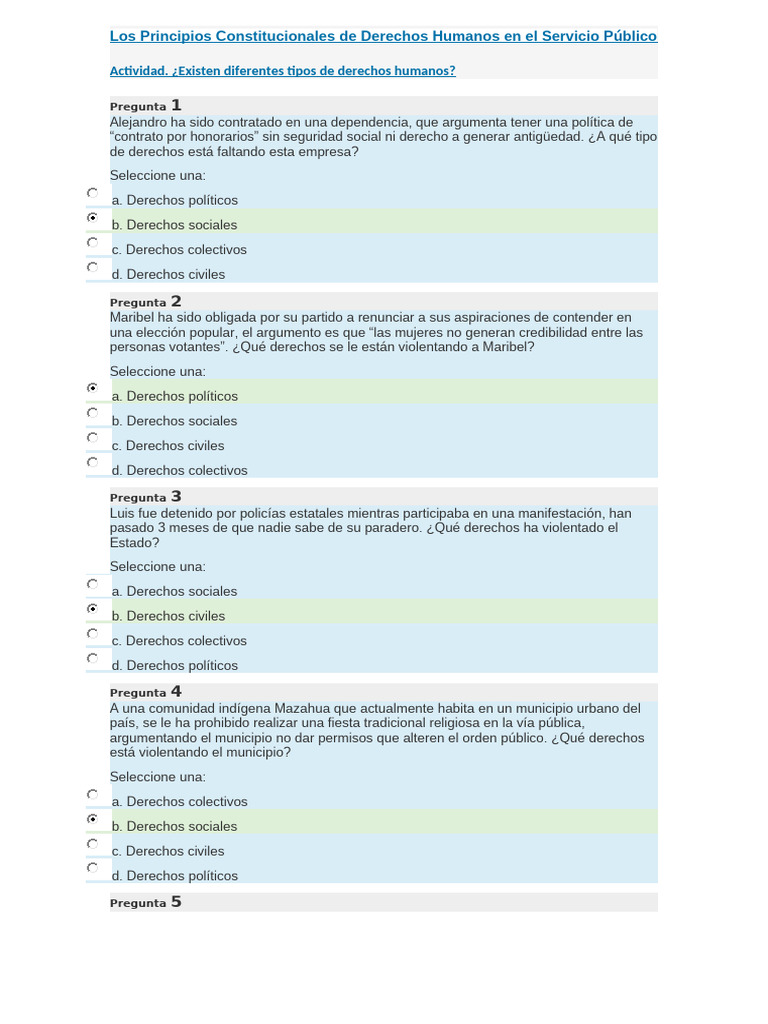 Derechos Humanos En El Servicio Público Pdf Derechos Humanos