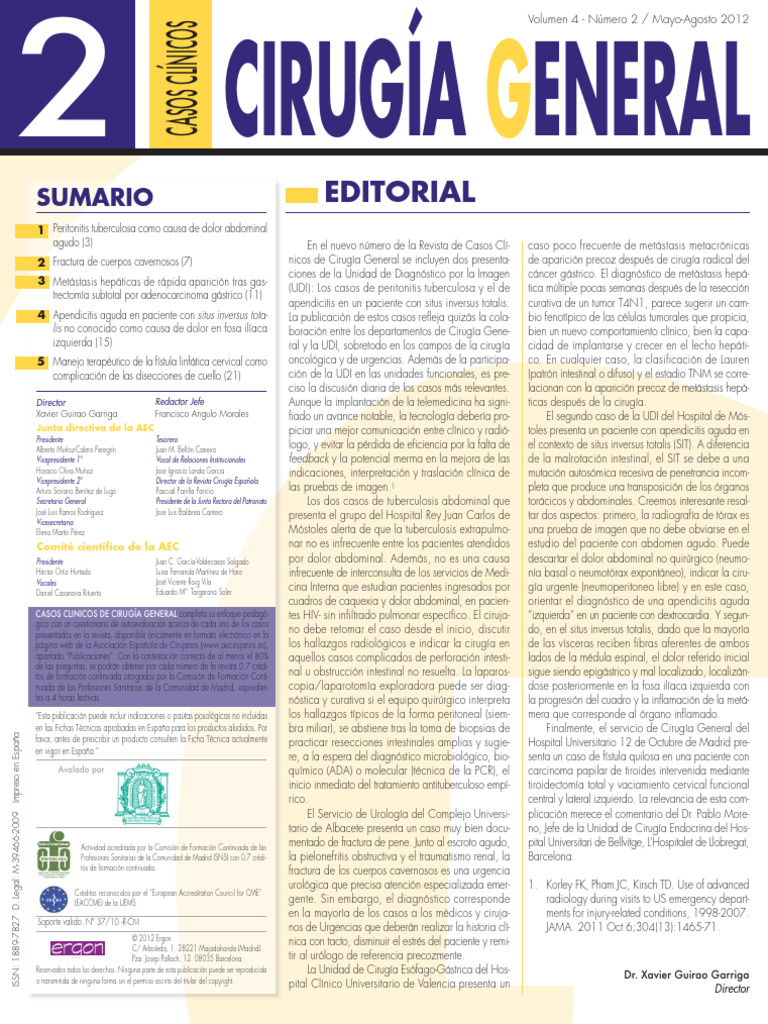 Peritonitis TBC, Fístula Cervical en Disecciones Cuello | PDF | Cáncer ...