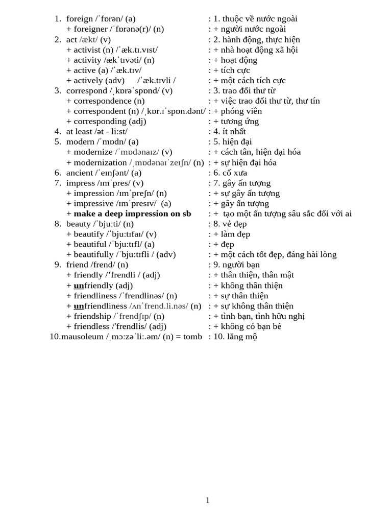 E9 Tu Vung - Dich Bài | PDF