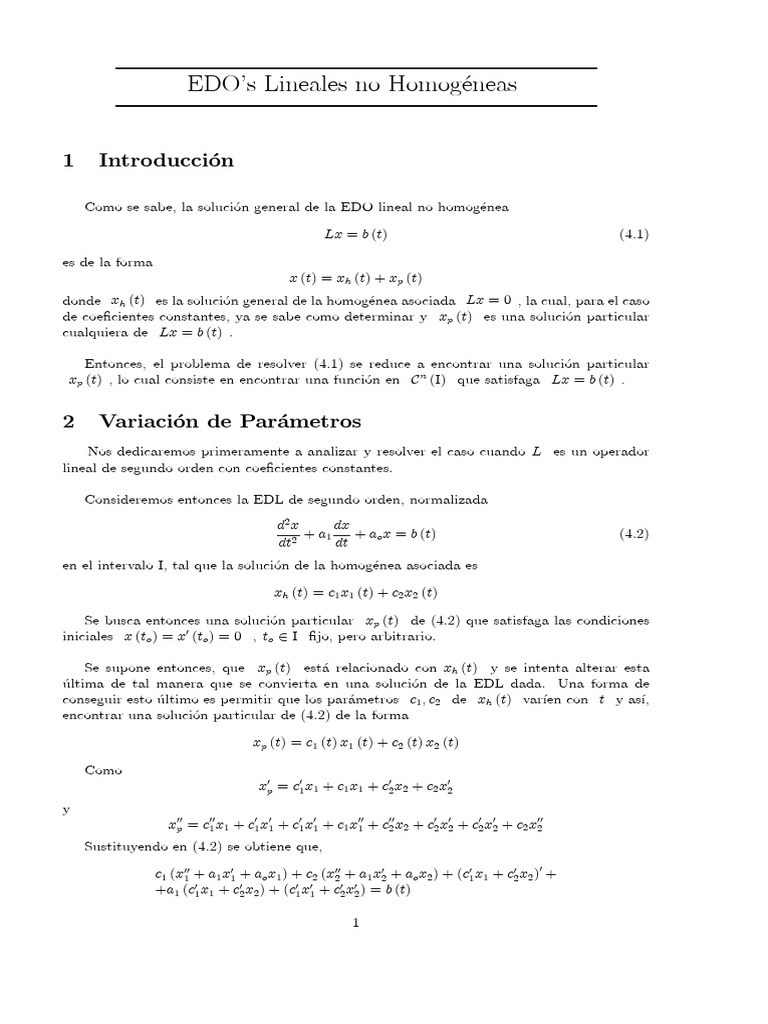 Edo No Lineales | PDF | Matemáticas | Ecuaciones