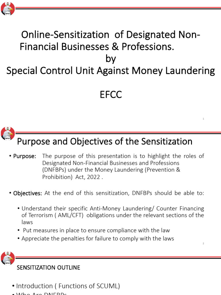 Scuml Online Sensitization Slides | PDF | Money Laundering | Terrorism ...