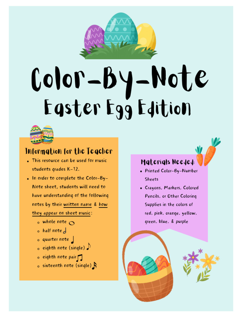 Color-By-Note: Easter Egg Edition | PDF