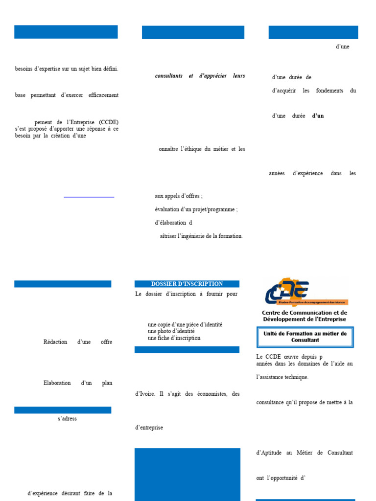 Catalogue De Formation Camec 2025 Pdf Consultant