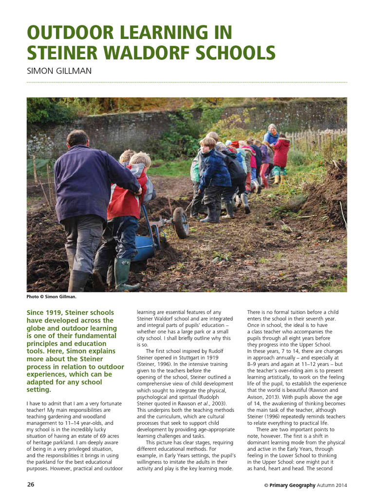 Outdoor Learning in Steiner Schools | PDF | Waldorf Education | Rudolf ...
