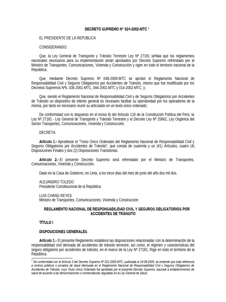 20140801-DS 024 2002 MTC | PDF | Póliza de seguros | Seguro