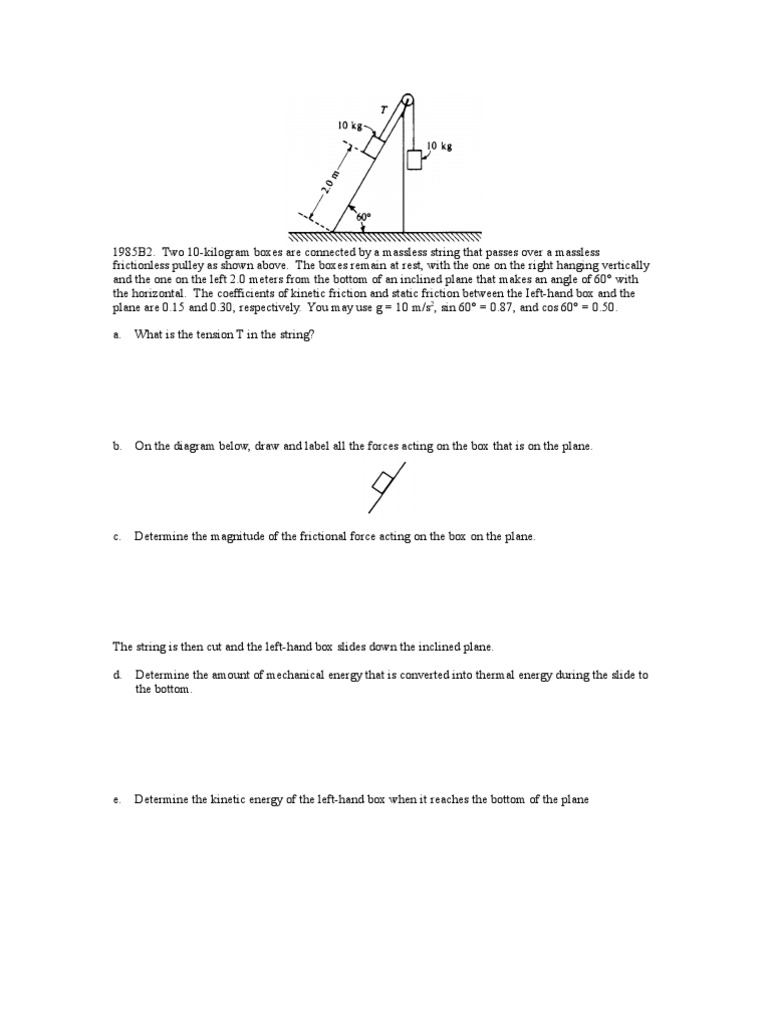 Physics - Work / Energy Test | PDF