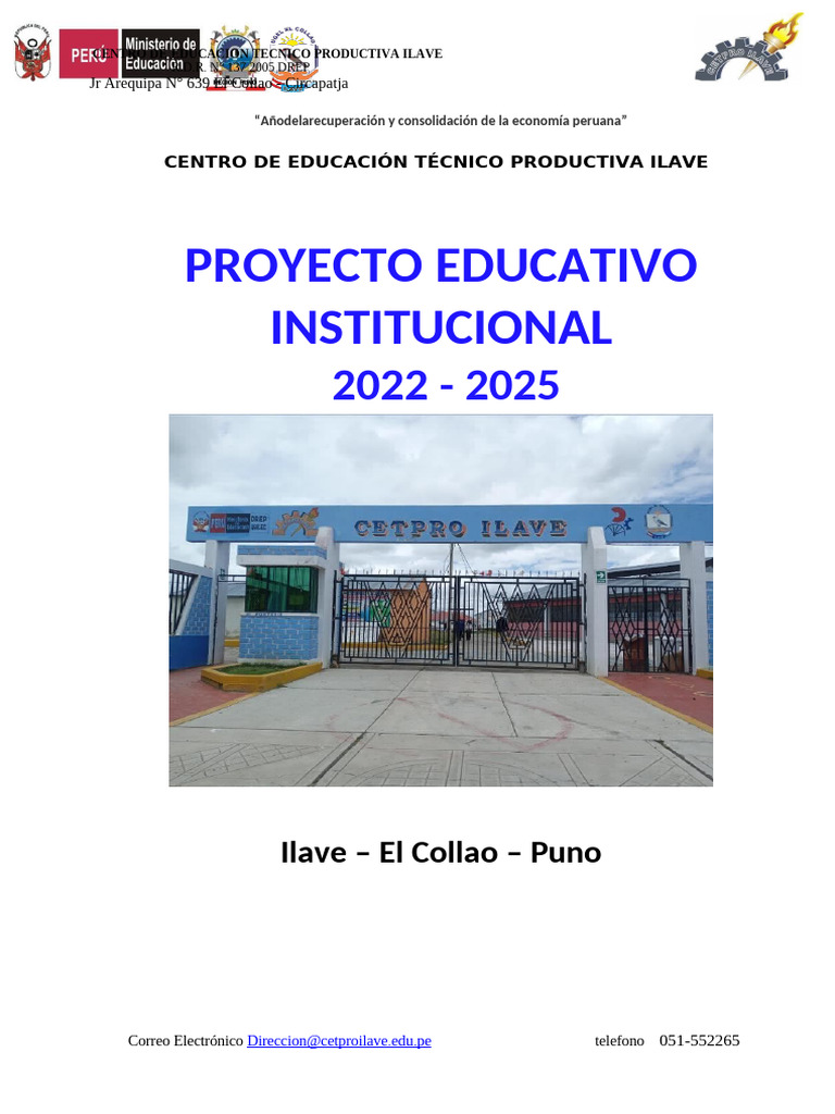PEI-CETPROI-2025 comision (1) | PDF | Enseñando | Iniciativa empresarial