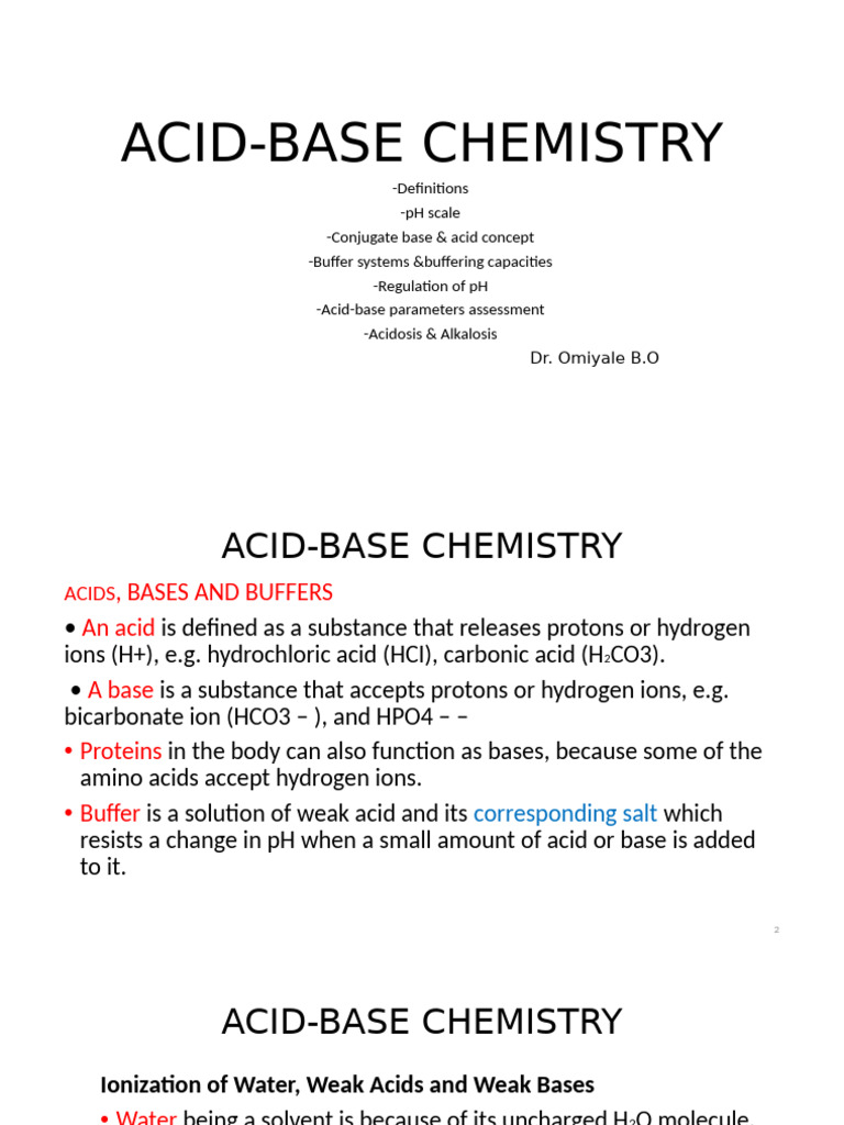 ACID-BASE CHEMISTRY | PDF | Buffer Solution | Acid