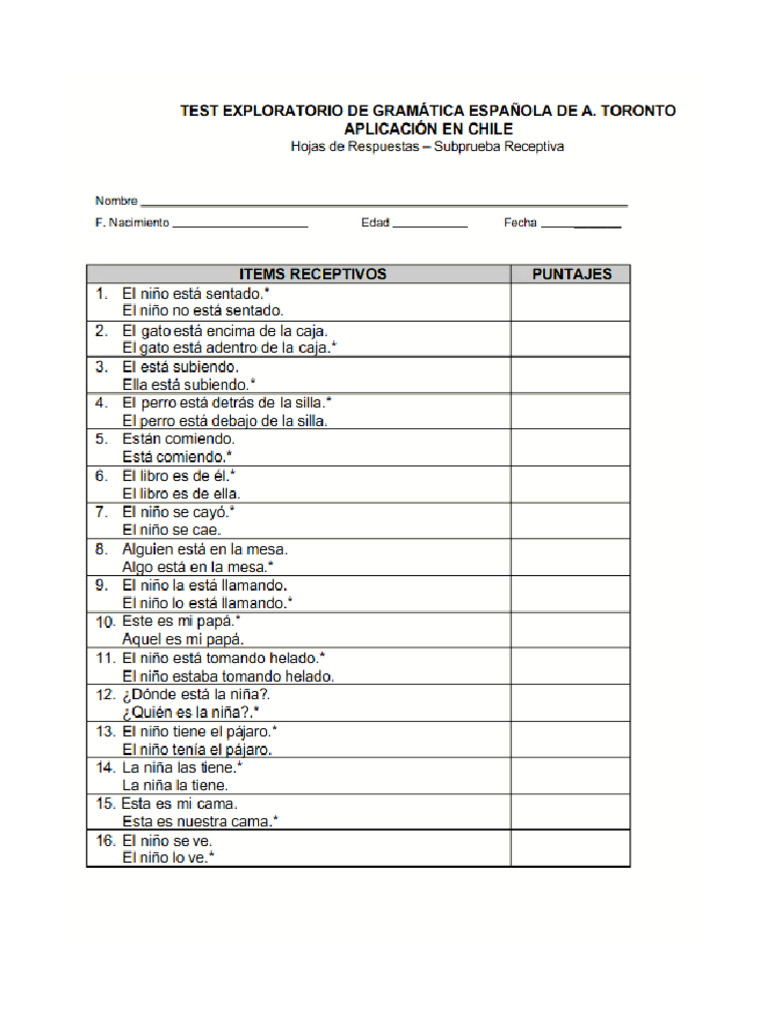 Hoja Respuesta STSG | PDF