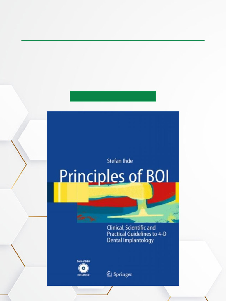 Principles of BOI Clinical, Scientific, and Practical Guidelines To 4 D ...