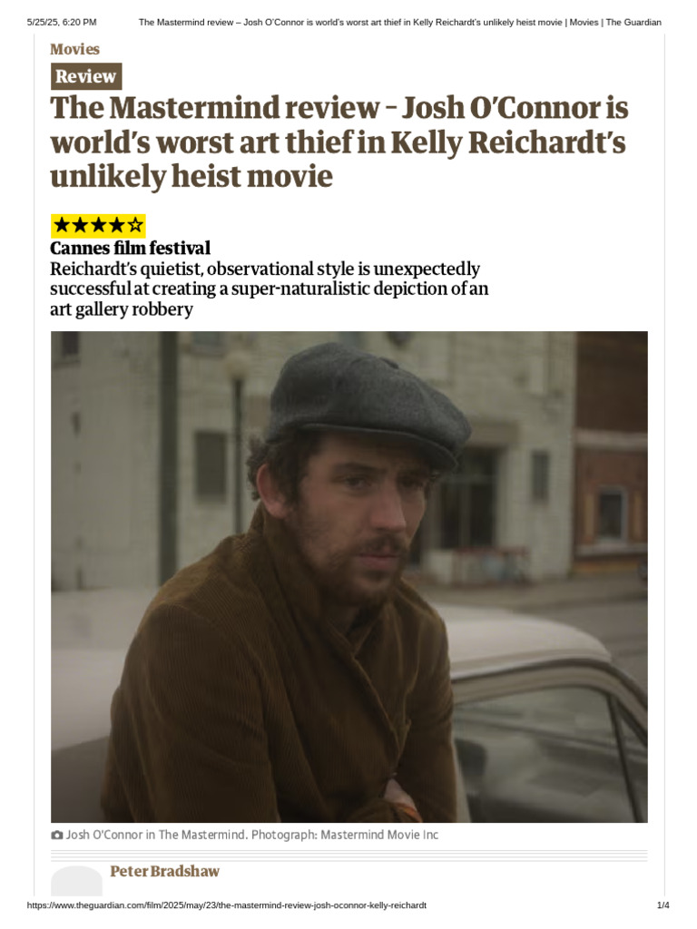 The Mastermind Review - Josh O'Connor Is World's Worst Art Thief in ...