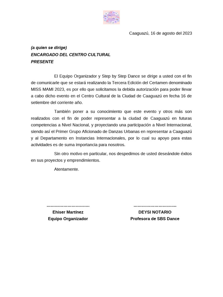 Solicitud de Local | PDF