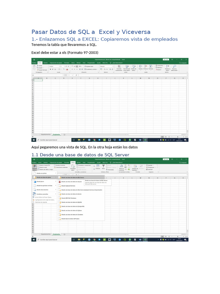 07 Excel A SQL y Viceversa | PDF