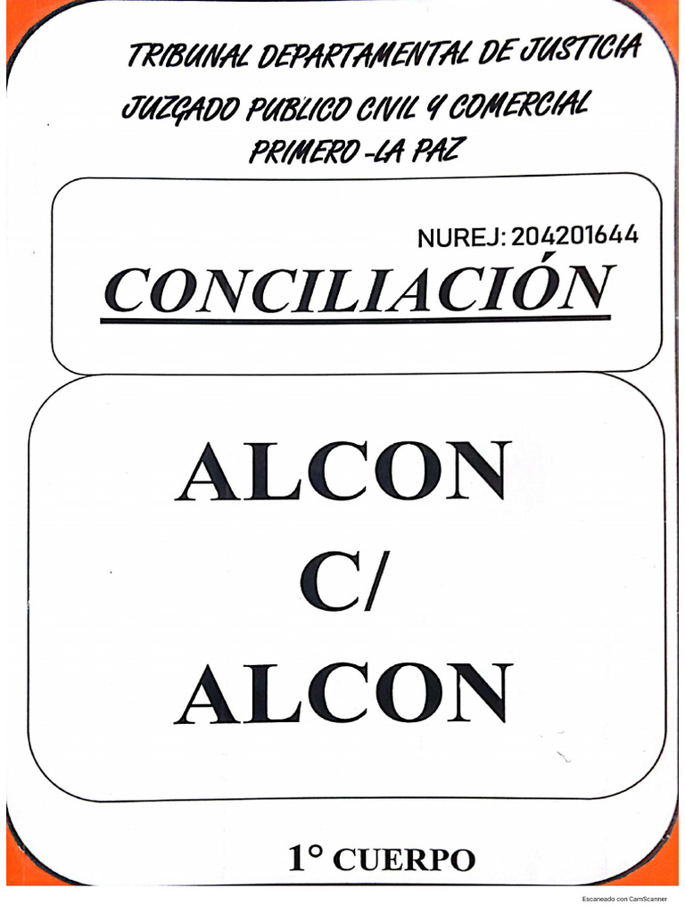 Conciliación 1 Alcón Contra Alcon | PDF