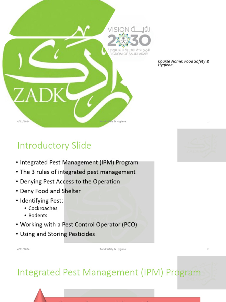 Integrated Pest Management Essentials | PDF | Pest Control | Hygiene