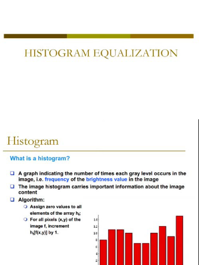 Lecture 5 - Histogram Equalization | PDF